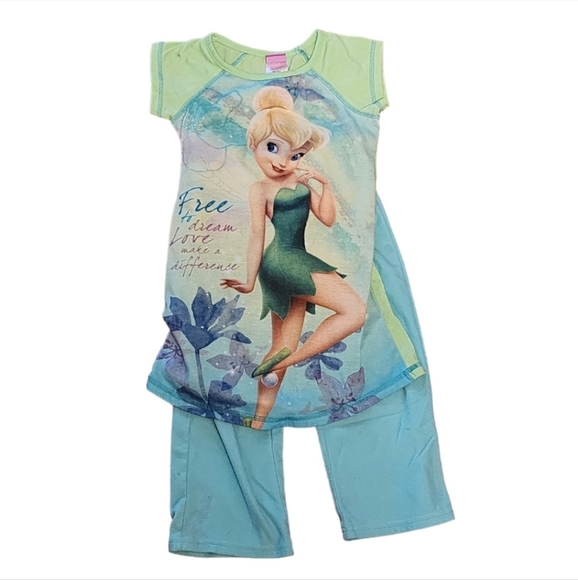 Disney | Pajamas | Little Girls Tinkerbell Pajama Set Disney Size Xs 45 ...